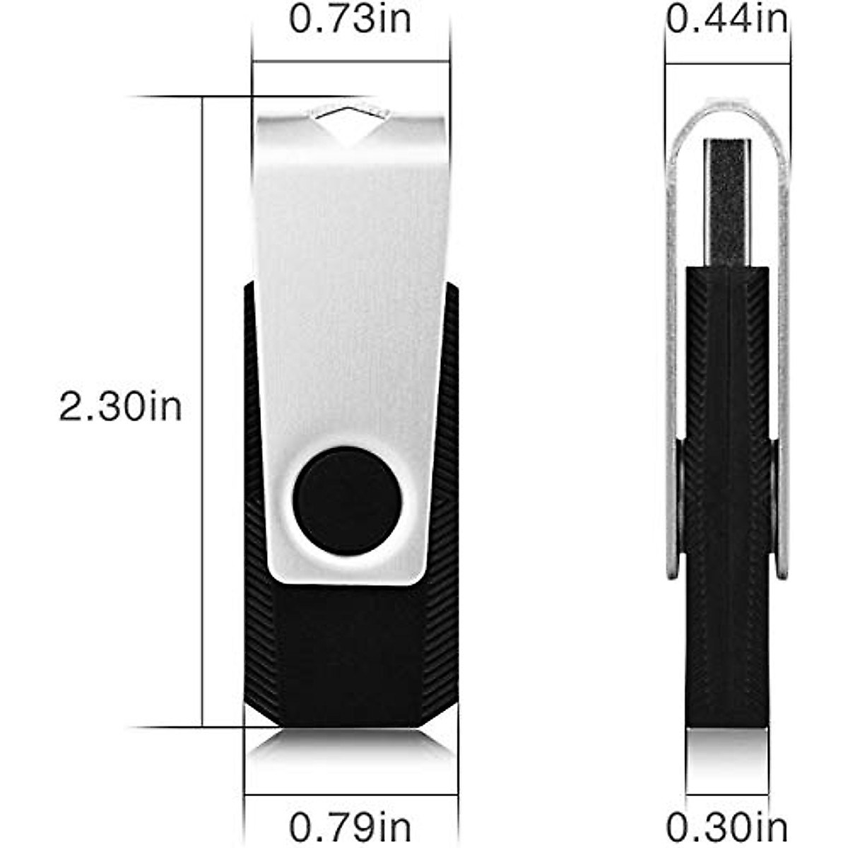 Flash Drives 10 Pack 16GB USB Drive Bulk USB 3.0 Thumb Drives 16GB Memory Stick with LED Indicator Keychain Hole (Black 10-Pack)
