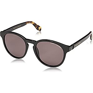 Marc Jacobs Marc 351/S Round Sunglasses, Black/Gray, 52mm, 19mm
