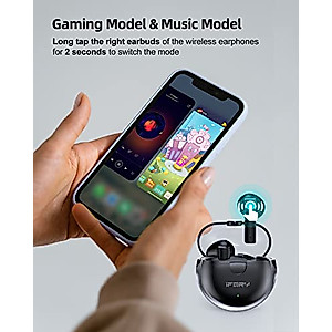 iFory True Wireless Earbuds, Bluetooth 5.3 in-Ear Earphones with Game/Music Mode 60ms Low-Latency Headphones, 40H Playtime Headset Noise cancelation, Auto Pairing Charging Case Headphones (Black)