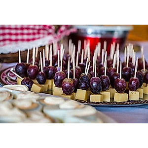 Gmark Round Hotel Toothpicks 800 ct - 3 Boxes Pack Total 2400 ct - 2.5" Natural Wooden Toothpicks GM1021