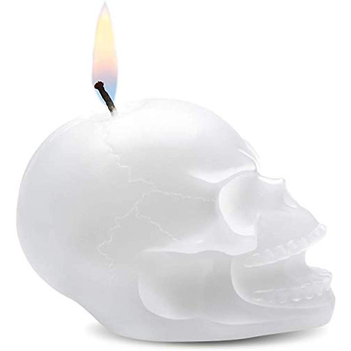 7-Star Skull Candle 3 Pack Horror and Novelty Decor, Home Decorative Themed Candles for Halloween, Birthday Candle Gifts, Scary Christmas Party Accessories, White - Red - Black