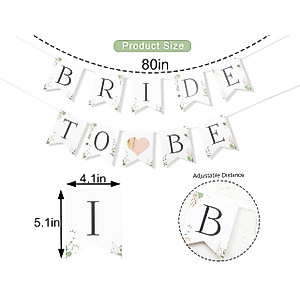 Bride To Be Banner - Bridal Shower Decoration,Greenery Bride To Be Banner,Bachelorette Party Banner,Engagement And Wedding Party Decorations,