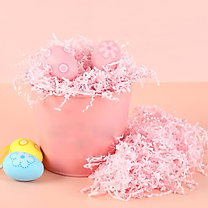 Cgzwxjin Light Pink Crinkle Cut Paper Shred Filler (1/2 LB)，Crinkle Paper for Gift Box, Shredded Paper Filler, Gift Basket Filler,Gift Wrapping