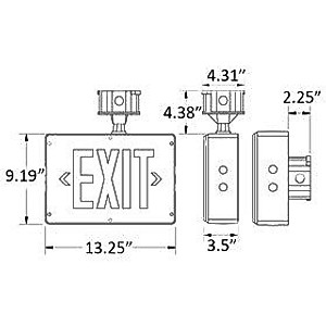 Explosion Proof Exit Sign - Single Sided