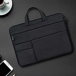 MicaYoung 14 Inch Laptop Messenger Shoulder Sleeve Bag for Asus Acer HP Chromebook 14/HP Stream 14/Latitude/Thinkpad, Lightweight Computer Carry Case Briefcase with Handle and Shoulder Strap, Black