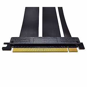 PCI-E 4.0 High Speed Flexible Extender Riser Cable 30cm 180 Degree for GTX1080, GTX1080Ti, RTX2060, RTX2070, RTX2080, RTX2080Ti, RTX3080,RTX3090, RX570 etc