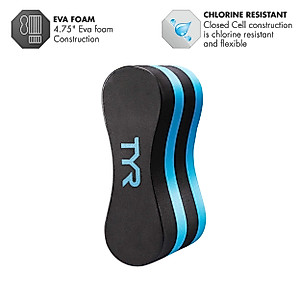 TYR Junior Pull Float, Black/Blue, 4.75 inches