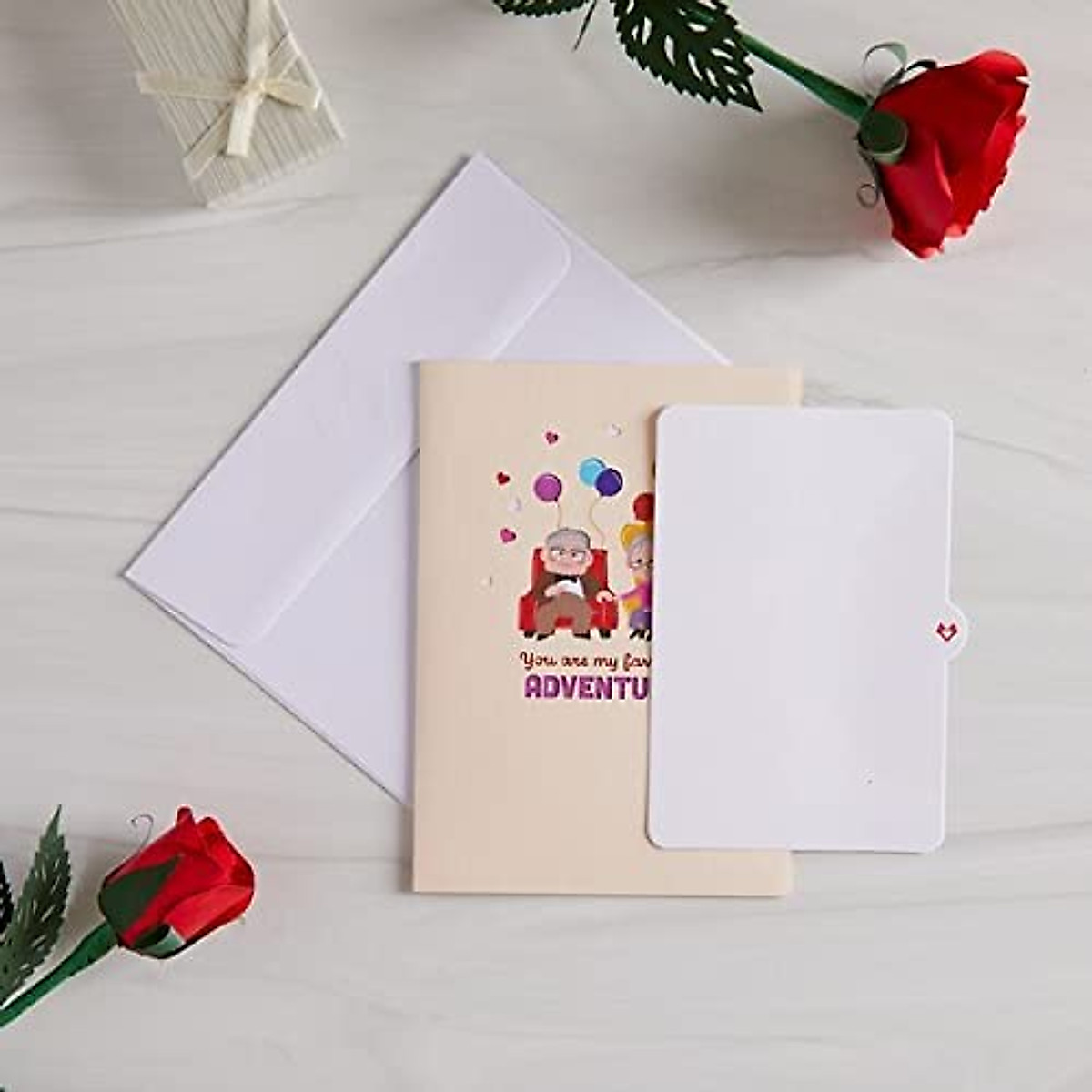 Lovepop Disney and Pixar Up My Greatest Adventure Valentine Pop Up Card, 5" x 7" - 3D Greeting Card, Valentine's Day Card, Pop Up Card for her