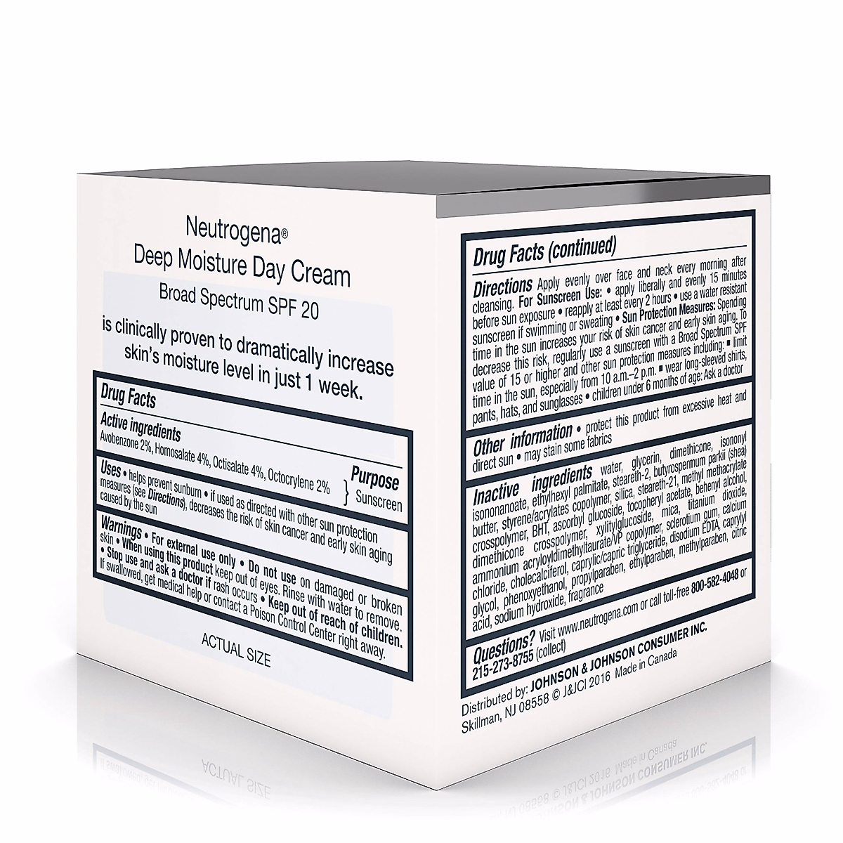 Neutrogena Deep Moisture Day Cream SPF 20, 2.25 Ounce