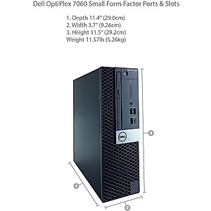 Dell Optiplex 7060 SFF Desktop i5-8500 UP to 4.10GHz 16GB DDR4 New 1TB NVMe M.2 SSD Wireless Keyboard Mouse Built in WiFi BT Dual Monitor Support Win10 Pro (Renewed)