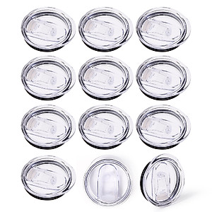 PYD Life 12 Pack Replacement Leakproof Slide Lids Bulk for 16 OZ 20 OZ Sublimation Skinny Tumbler,Spill Proof Splash Resistant Sliding Cups Tumblers Covers