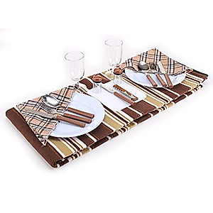 apollo walker Picnic Backpack Bag for 2 Person with Cooler Compartment, Detachable Bottle/Wine Holder, Fleece Blanket, Plates and Cutlery(2 Person, Brown)