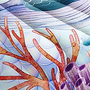 AILONEN Little Black Girl Mermaid Comforter Set Full Size, Kawaii Mermaid with Dolphin Bedding Set for Kids Girl,Ocean Theme Duvet Set,1 Quilt Set and 2 Pillowcases,3PCS