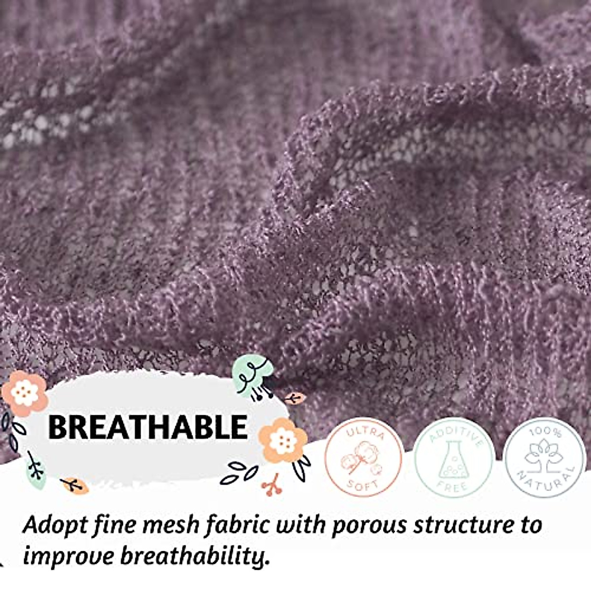 Newborn Photography Props, Baby Stretch Wraps, Professional Baby Photo Props Long Ripple Wrap, DIY Newborn Baby Photo Blanket (Lilac)