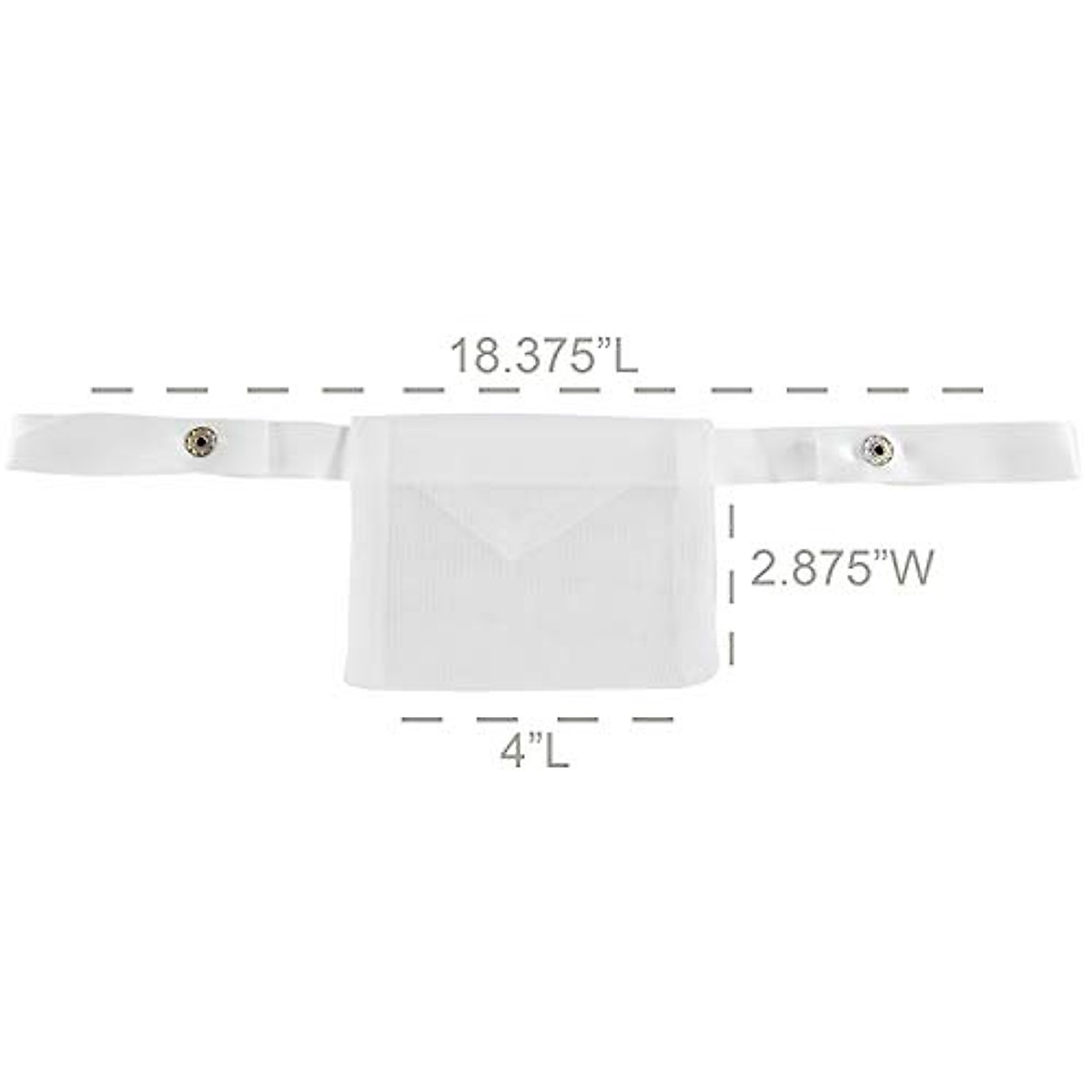 Home-X Hidden Undercover Wallet for Women-Bra Wallet, Stash Your Cash, Hidden Travel Pouch, Washable-Stash Credit Cards, Money, Keys-Adjustable Elastic Strap- 4" L x 2 7/8" W (White)