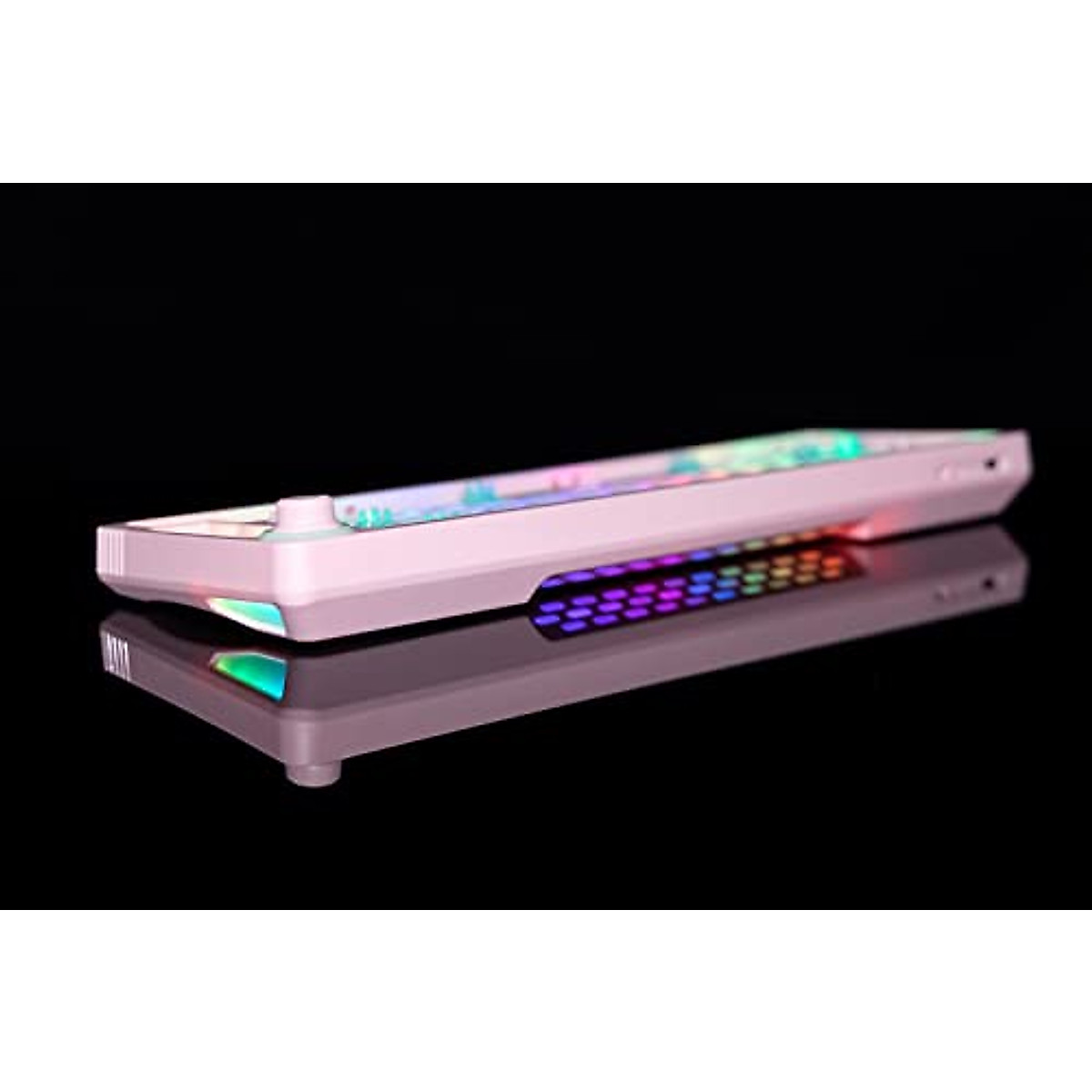 GK GAMAKAY LK67 65% RGB Modular DIY Mechanical Keyboard, 67 Keys Hot Swappable 3pin/5pin Switch, Programmable Triple Mode Bluetooth 5.0/USB-C Wired/2.4GHz Wireless Customized Keyboard Kit (Pink)