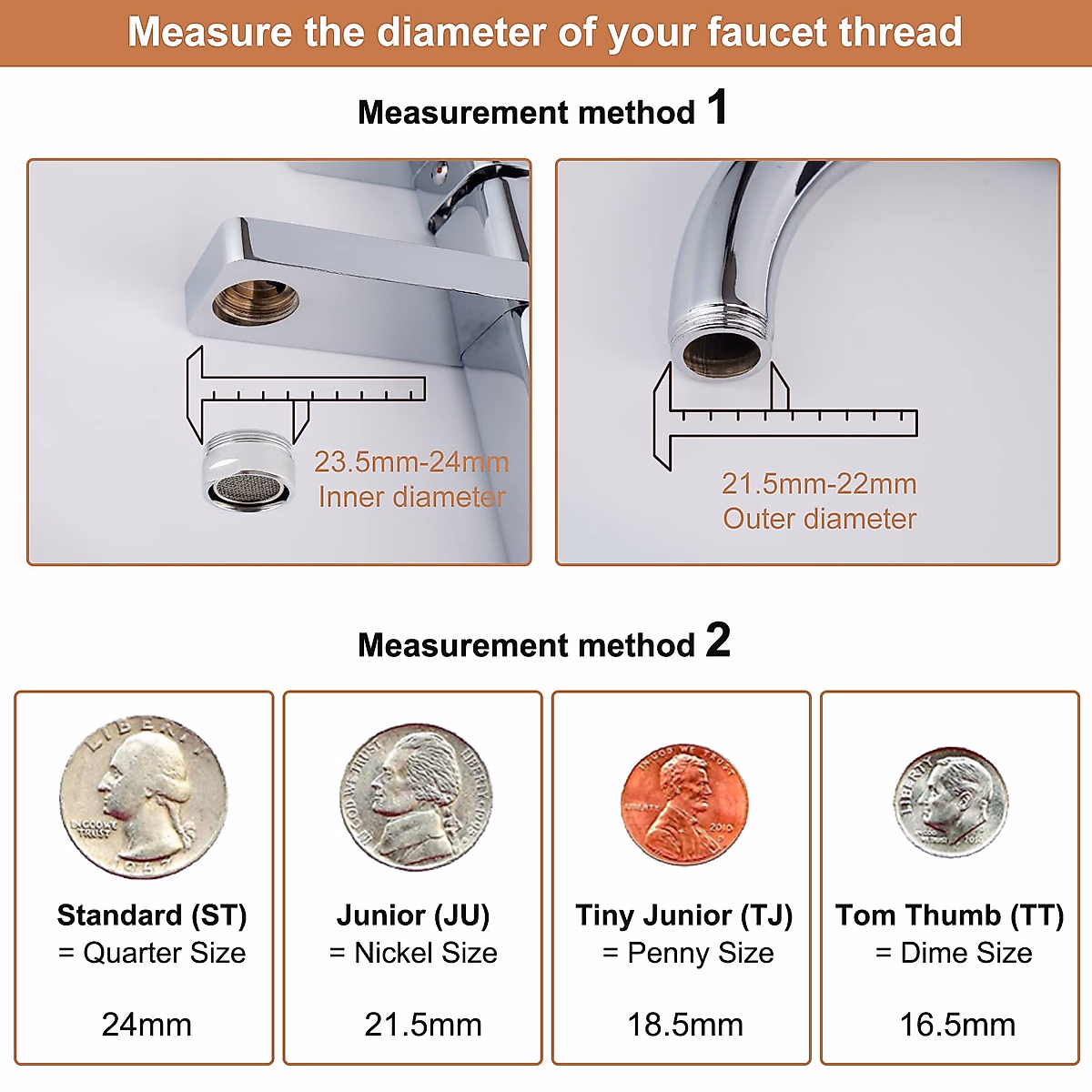 360 Degree Swivel Sink Faucet Aerator, Big Angle High Pressure Large Flow Aerator Dual Function Kitchen Faucet Aerator,55/64 Inch Female Thread Polished Chrome