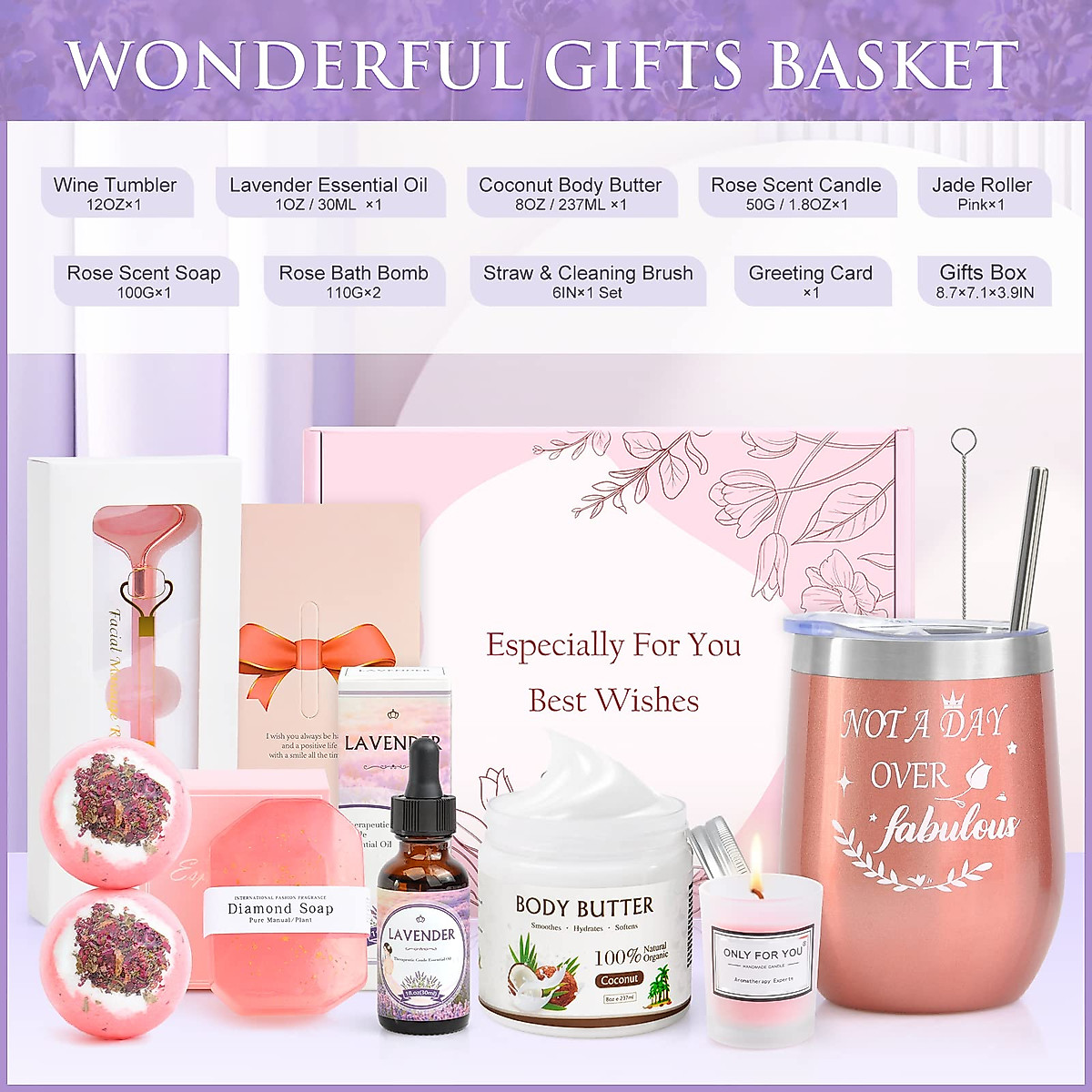 Birthday Gifts For Women, Spa Gifts For Women, Valentines Day Gifts For Her, Gifts For Mom, Wife, Personalized Gifts For Women, Friend Gifts For Women Birthday Unique, Christmas Gifts for Women