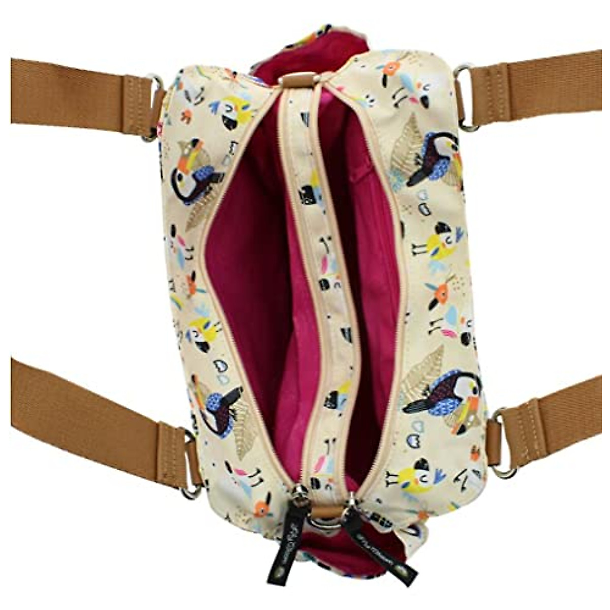 Lily Bloom Mona Four Poster Crossbody Shoulder Bag (Parrot Talk)