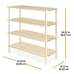 Whitmor Wood 4-Tier Shelf