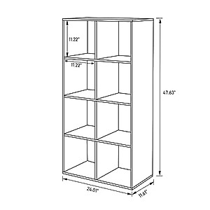 PACHIRA E-Commerce 8 Cube Storage Bookshelf, Unit Shelf, Wooden Closet Cabinet, Organizer Rack in Study, Oak