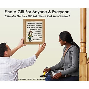 "The Secret, Alice, is…" Mad Hatter, Alice in Wonderland: Positive Quotes; Inspirational, Motivational Wall Art Decor Poster for Office, Classroom, Livingroom & Bedroom | Unframed Posters 8x10"