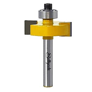 1/4 Inch Shank Rabbet Router Bit with 6 Bearings Set, SellyOak Multi Rabbeting Router Bit Set for Multiple Depths (1/8", 1/4", 5/16", 3/8", 7/16", 1/2" Interchangeable and Adjustable Bearings)