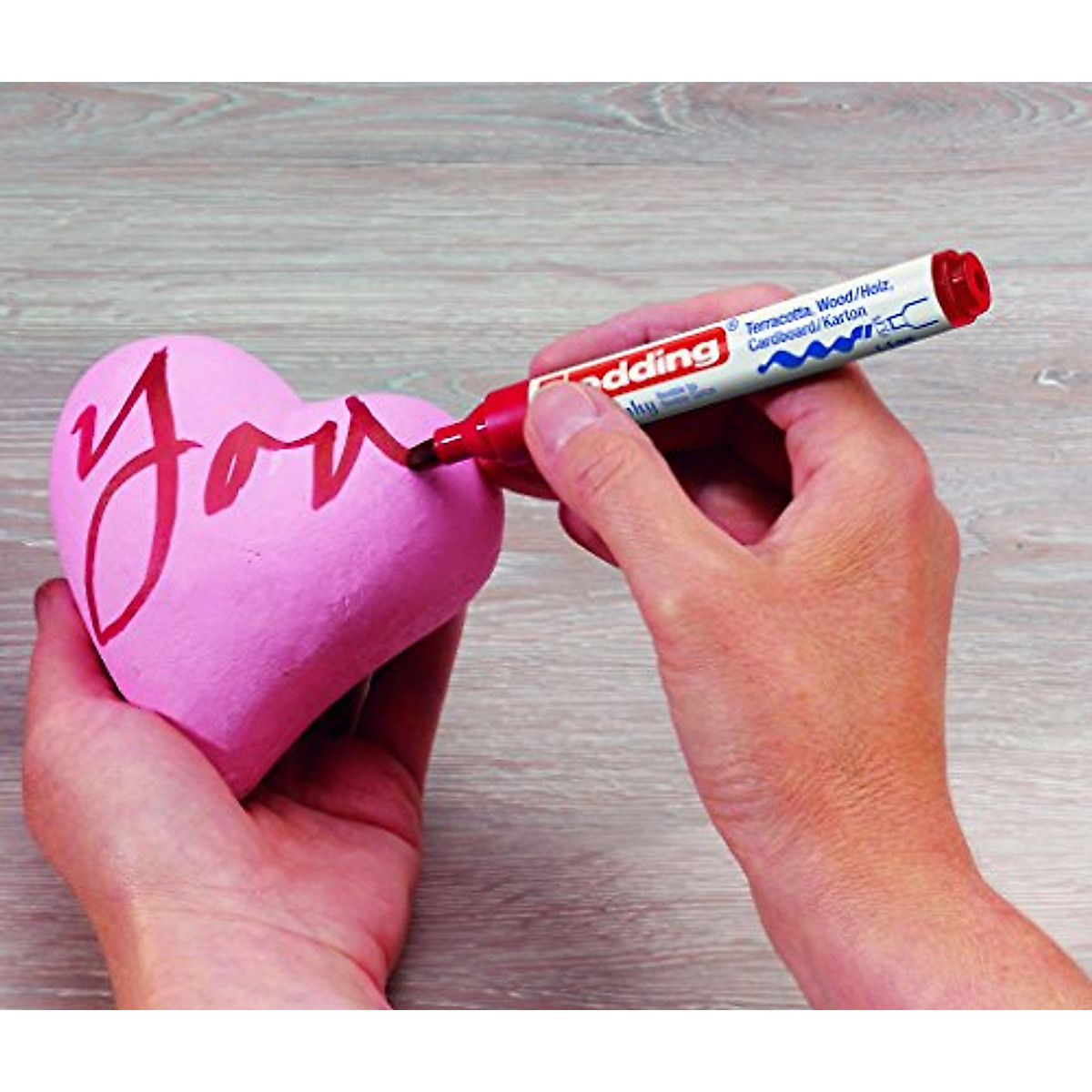 edding 1455 calligraphy marker - set of 3 markers - black, steel blue, crimson lake - flexible calligraphy nib 1-5 mm - fibre pen for paper, wood, terracotta, canvas - hand lettering, bullet journals