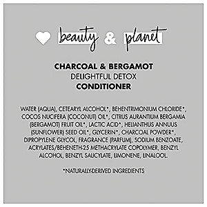 Love Beauty And Planet Delightful Detox Cleansing Conditioner for Cleansed Hair Charcoal & Bergamot Paraben-Free, Vegan, and Silicone-Free Conditioner 32.3 oz