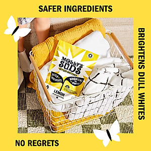 Molly's Suds Natural Oxygen Whitener | Natural Bleach Alternative, Plant-Derived Ingredients | Whitens Brights and Brightens Colors (Pure Lemon Essential Oil - 41.09 oz)