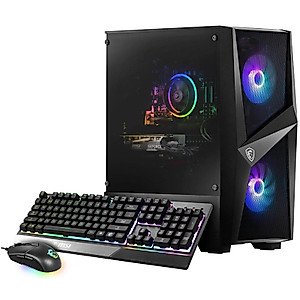 MSI Codex R (Tower) Gaming Desktop, Intel Core i5-10400F, GeForce RTX 2060, 16GB Memory, 500GB SSD + 1TB HDD, WiFi 6, VR-Ready, Windows 10 Home Adv. (10SC-033US)