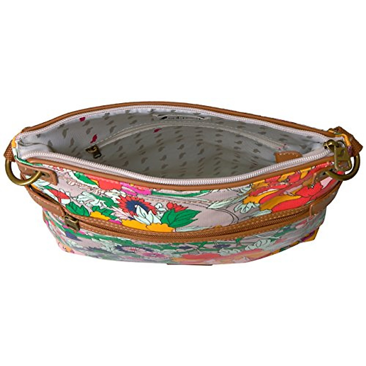 Sakroots Flat Crossbody, lilac flower power