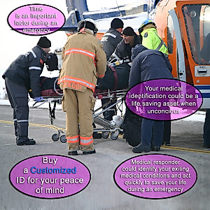 Dolceoro Medical Alert ID Bracelet for Medication ELIQUIS - Stretchable Modular Charm Link for Women and Men - Stainless Steel