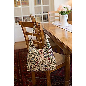 Signare Tapestry Hobo Shoulder bag slough purse for Women with Beautiful Garden Design (HOBO-MGD)