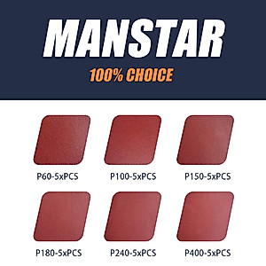 30 PCS 8-Inch Assorted PSA Aluminum Oxide Sanding Disc,NO-Hole Self Stick