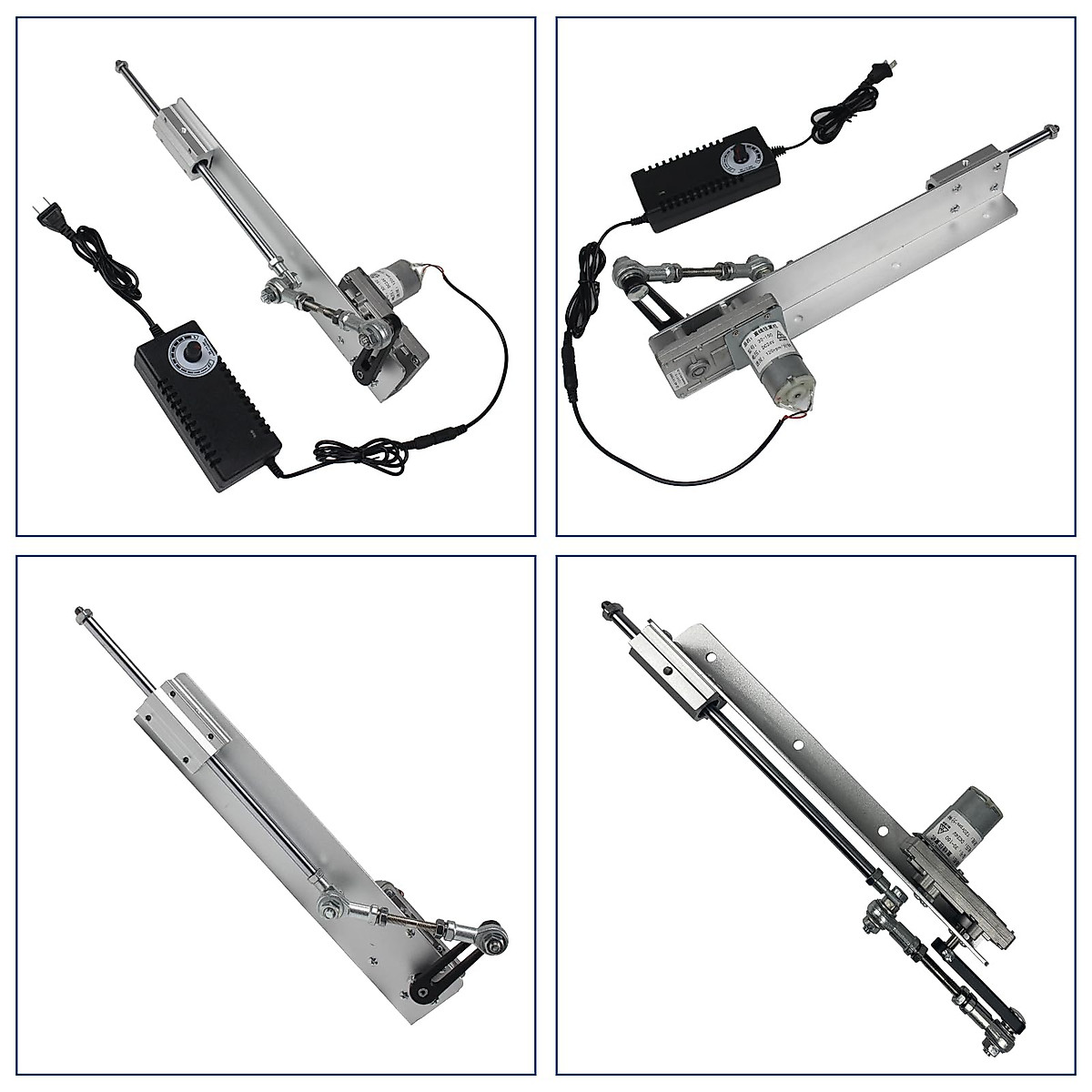 CNCTOPBAOS Reciprocating Linear Actuator Stroke 6 Inch 1.18"-6",Adjustable Telescopic Rocker Arm Mechanism Gear Motor DC24V Speed Regulation Adapter 120RPM 3-15CM