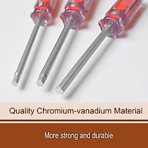 Hex Screwdriver Set Metric MM Sizes 7PCS Precision 1.5mm 2.0mm 2.5mm 3.0mm 4.0mm 5.0mm 6.0mm Allen Wrench for TRX4 Arrma Helicopter Drone Boat RC Cars Quadcopters and More (7)