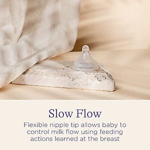 Lansinoh NaturalWave Baby Bottle Nipples, Slow Flow, Size 2S, Anti-Colic, 2 Count