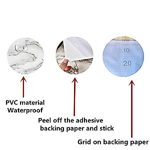 Simplemuji Green Glossy Adhesive Paper Marble Granite Look Effect Countertops Vinyl Film Wallpaper Waterproof Oilproof Adhesive Removable Sticker 12inch X 79inch