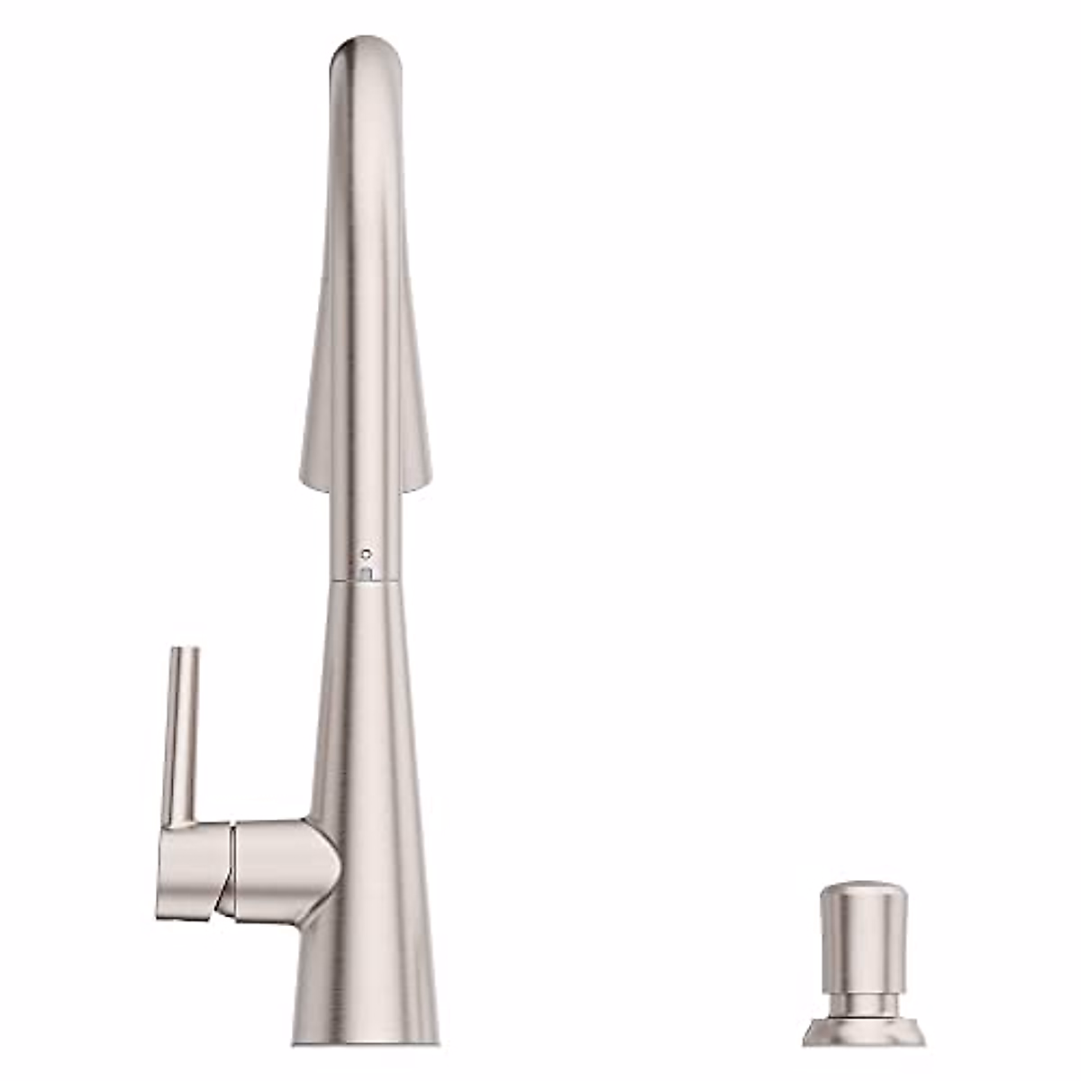 Pfister Barulli Kitchen Faucet with Pull Down Sprayer and Soap Dispenser, Single Handle, High Arc, Spot Defense Stainless Steel Finish, F5297BARGS