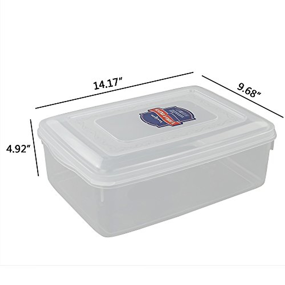 Pekky 11 Quart Plastic Toys Storage Containers with Lid, Clear Bin Set of 2