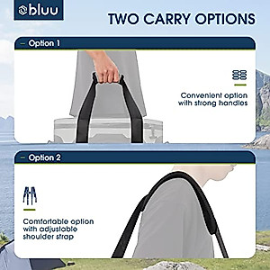 BLUU 25 Quart Cooler Bag, Leakproof Insulated Bag Coolers with HydroLock Zipper (Wolf)