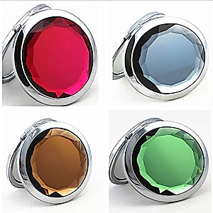 TANG SONG 12Pcs Double Compact Cosmetic Makeup Round Pocket Purse Magnification Jewel Mirror