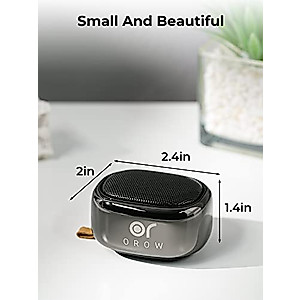 OROROW Small Bluetooth Speaker,Mini Portable Wireless Speaker,49-Foot Bluetooth Range,Enhanced Bass,Support TF Card,Bluetooth Speaker for iPhone,Travel,Hiking,Car,Gift(Gray)