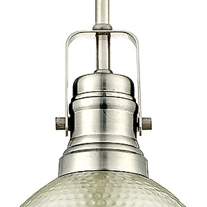 Westinghouse Lighting 6345500 One-Light Mini Pendant Hammered Brushed Nickel Finish