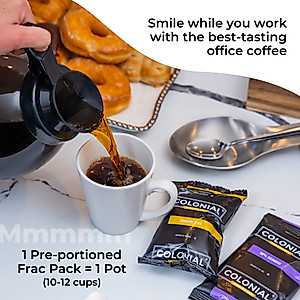 Colonial Coffee Packets, Pre Ground Coffee Packs, French Vanilla Flavored Coffee, Bulk Single Pot Bags for Drip Coffee Makers, (2.5 oz Bags, Pack of 32)