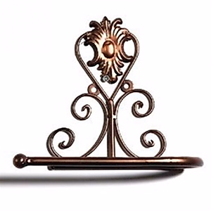 FLOAPA Toilet Paper Holder Classic Bathroom Accessories Vintage Iron Toilet Paper Towel Roll Holder Bathroom Wall Mount Rack Toilet Roll Holder (Color : Brown)