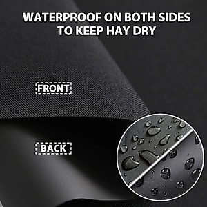 Kaulhp Goat Hay Feeder, Hay Bag for Goats Small Front Hole Bags for Nigerian Dwarf Goat, Less Hay Waste Tote Bag for Traveling,for Sheep Fair, Paddock, Stalll (Black)