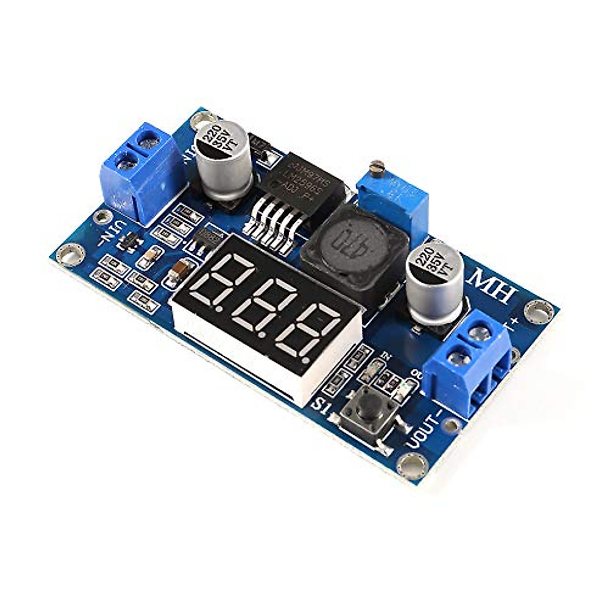 2 Pcs LM2596s DC Buck Converter, MELIFE Adjustable DC to DC Step-Down Voltage Regulator Power Module 36V 24V 12V to 5V 2A Voltage Stabilizer with LED Display