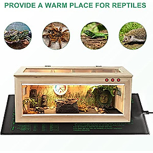 RIOGOO 2 Pack Seedling Heat Mat,Hydroponic Heating Pad Waterproof for Seed Reptile Plant with Power-Off Protection Safe and Durable 10" x 20.75"